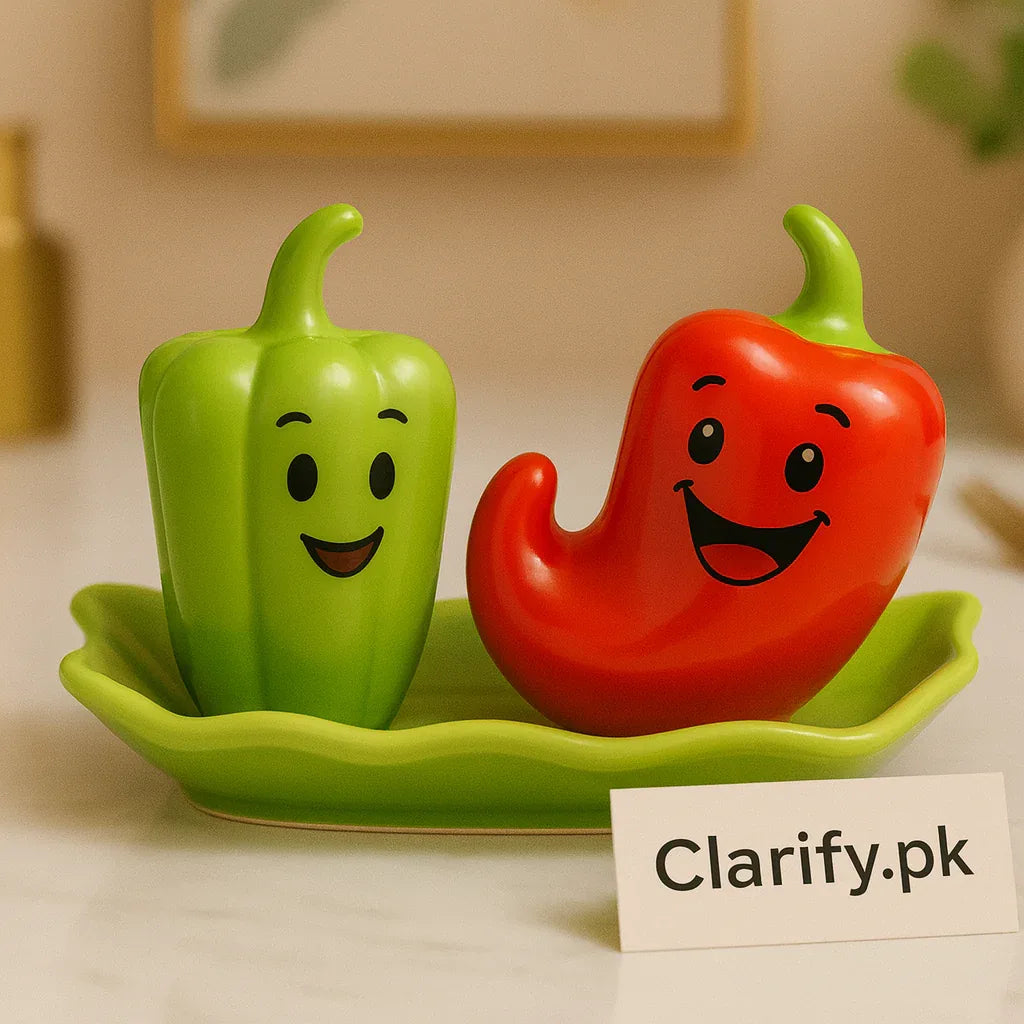 Ceramic Pepper & Chili Shaker Set – Luxury Seasoning Duo | Clarify.pk ...