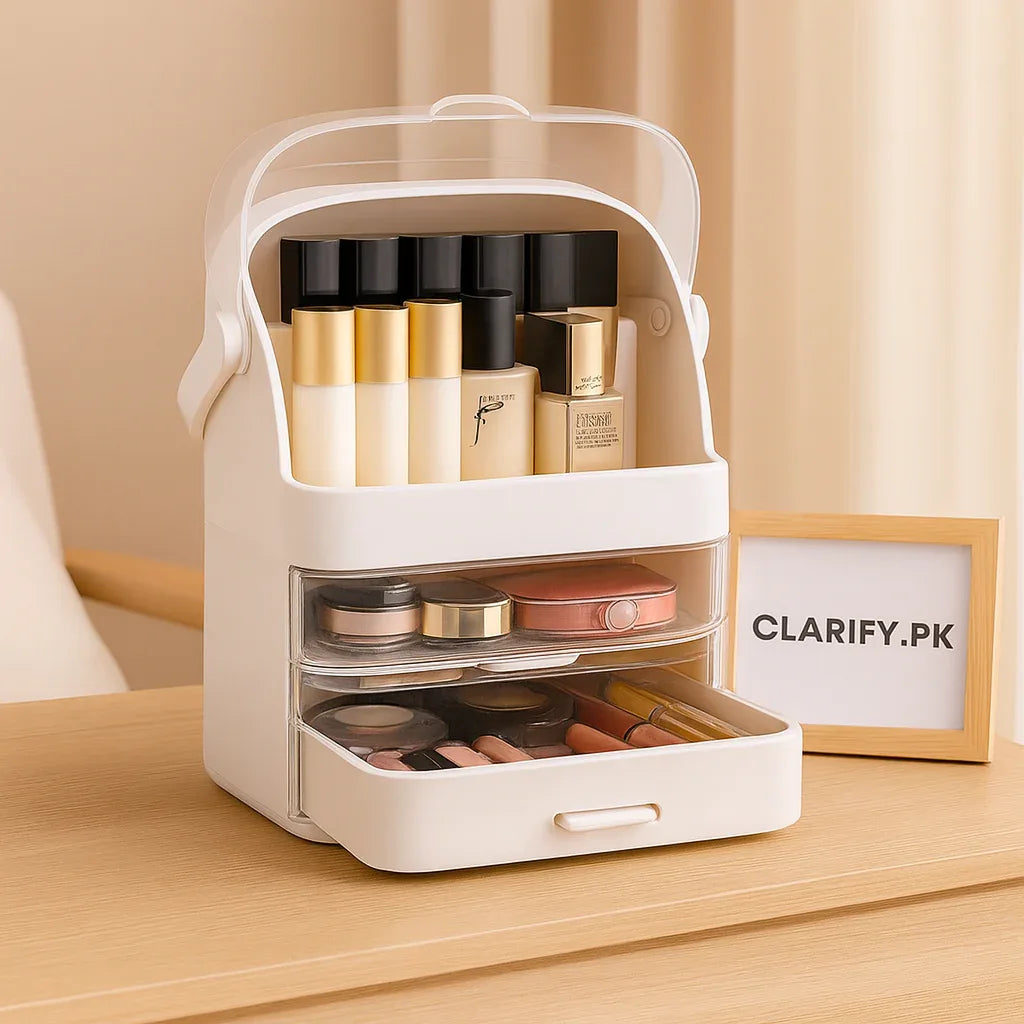 Cosmetic Organizer – Makeup & Skincare Storage Box | Clarify.pk ...